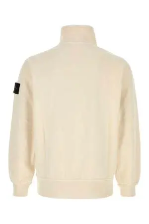 Stone Island Ivory Cotton Sweatshirt