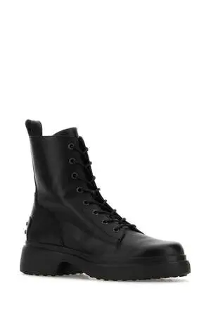 TOD'S Leather Ankle Boots - Black