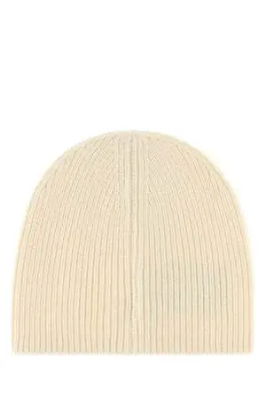 Moncler Ivory Wool Beanie Hat