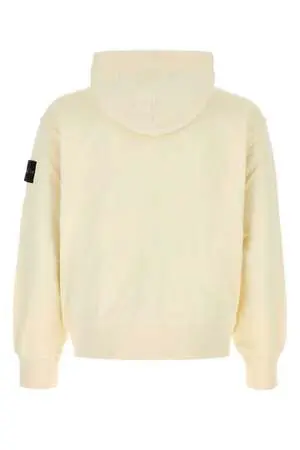 Stone Island Cream Cotton Sweatshirt