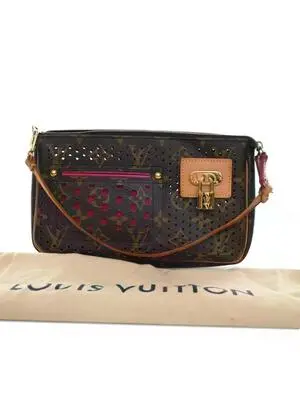 LOUIS VUITTON 2006 Monogram Perforated Pochette Accessoires Shoulder Bag