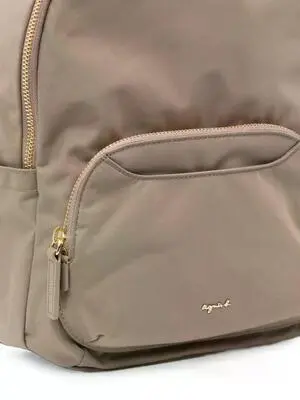 AGNES B. Logo-plaque Backpack