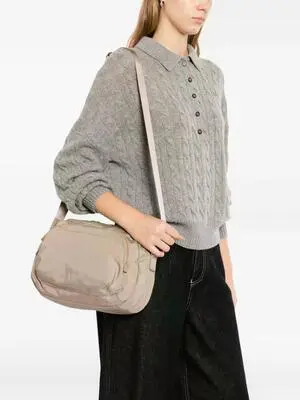 AGNES B. Logo-plaque Shoulder Bag - Brown