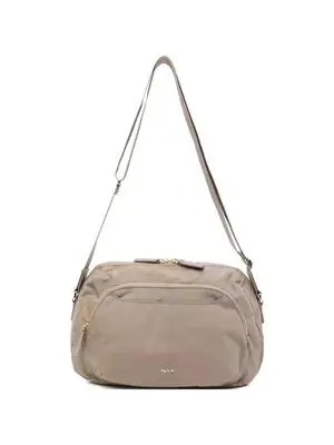 AGNES B. Logo-plaque Shoulder Bag - Brown