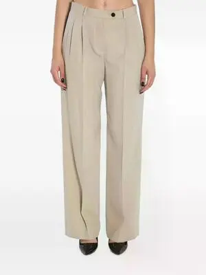 THE ROW Virgil Pleated Trousers - Neutrals