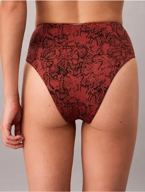 Calvin Klein Solid Swim Bikini Bottom - Python+spiced Apple