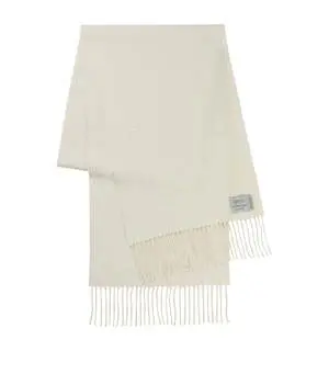ARAMINTA CAMPBELL Alpaca-blend Harvest Grain Scarf White