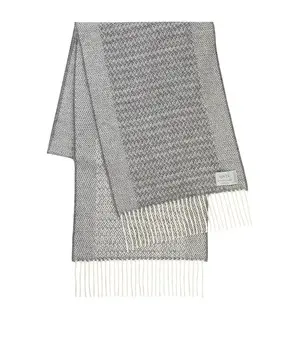 ARAMINTA CAMPBELL Alpaca-blend Harvest Grain Scarf - Grey