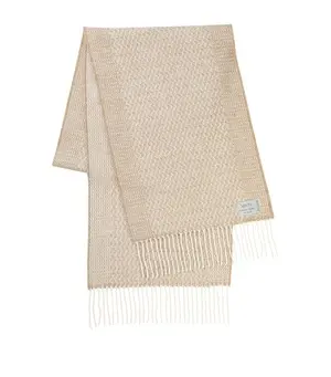 ARAMINTA CAMPBELL Alpaca-blend Rippling Barley Scarf - Brown