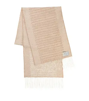 ARAMINTA CAMPBELL Alpaca-blend Harvest Grain Scarf - Brown