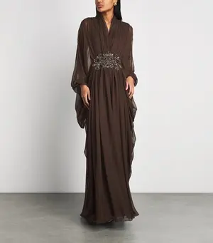 Zuhair Murad Silk Chiffon Embellished Gown