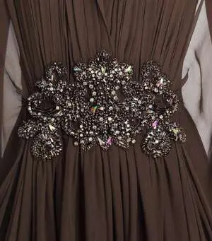 Zuhair Murad Silk Chiffon Embellished Gown