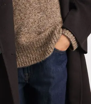 Soft Goat Cashmere-silk Marled Sweater