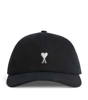AMI Paris Embroidered Logo Baseball Cap - Black