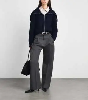 RÓHE Merino Wool Sailor Zip Cardigan