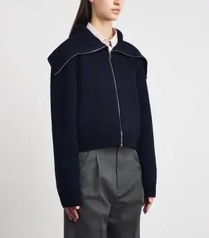 RÓHE Merino Wool Sailor Zip Cardigan