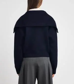 RÓHE Merino Wool Sailor Zip Cardigan