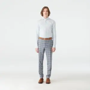 INDOCHINO Mileto Check And Brown Pants - Blue
