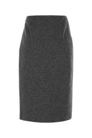 Prada Dark Grey Wool Skirt