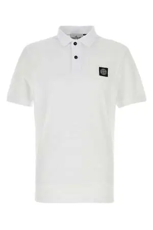 Stone Island Stretch Piquet Polo Shirt - White