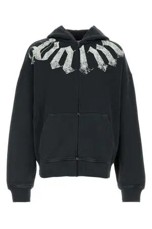 Palm Angels Charcoal Cotton Oversize Sweatshirt - Gray