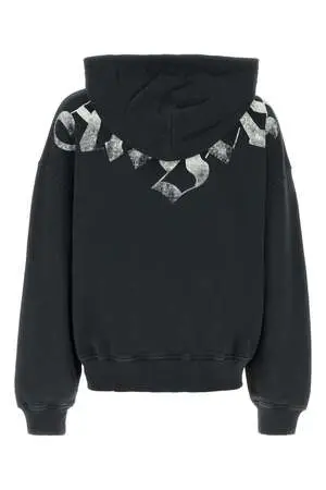 Palm Angels Charcoal Cotton Oversize Sweatshirt