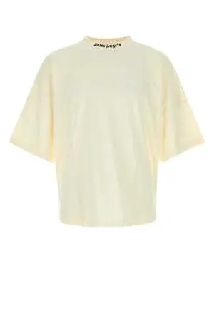 Palm Angels Cream Cotton Oversize T-shirt - Yellow