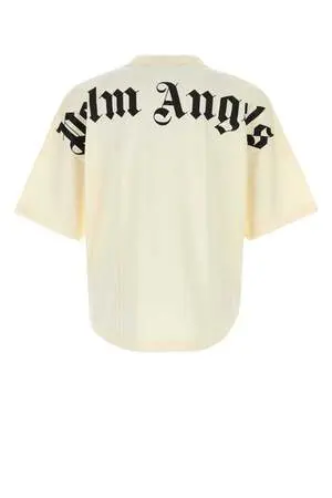 Palm Angels Cream Cotton Oversize T-shirt