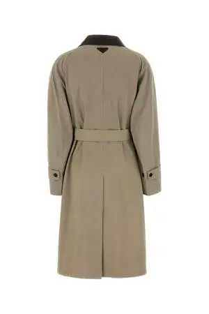 Prada Dove Grey Cotton Overcoat