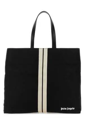 Palm Angels Canvas Shopping Bag - Black