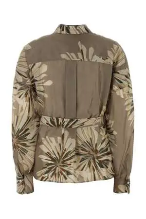 Brunello Cucinelli Printed Silk Shirt