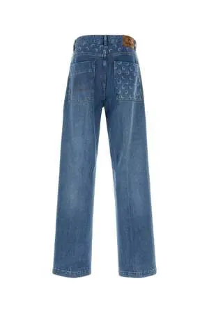 MARINE SERRE Light Denim Straight Jeans