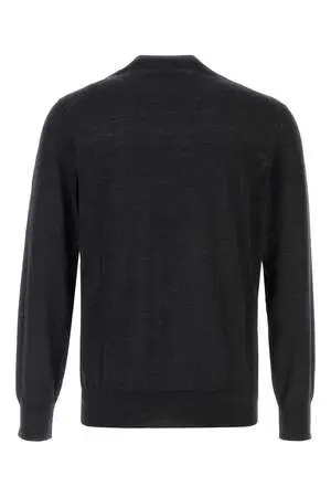 Brunello Cucinelli Slate Silk Blend Sweater - Black