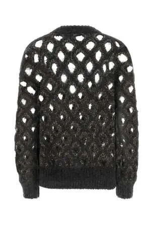 Brunello Cucinelli Dark Grey Mohair Blend Oversize Sweater