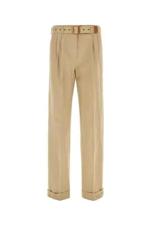 Miu Miu Beige Cotton Pant - Brown