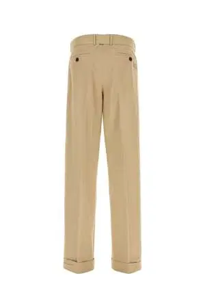 Miu Miu Beige Cotton Pant - Brown