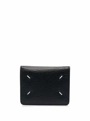 MAISON MARGIELA Bi-fold Leather Wallet With Keyring Attachment - Black