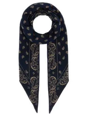 Guest In Residence Embroidered Cotton-blend Scarf 190 Cm X 40 Cm - Printed