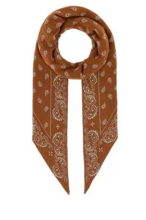 Guest In Residence Embroidered Cotton-blend Scarf, 190 Cm X 40 Cm - Printed