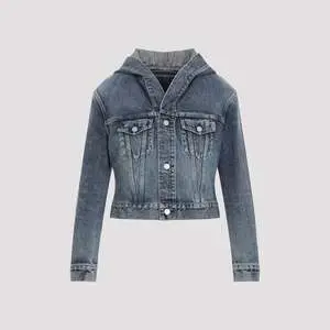 Alaïa Trucker Denim Jacket - Blue