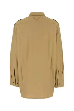Prada Camel Cotton Oversize Shirt