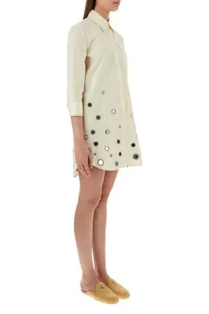 Prada Sand Cotton Shirt Dress