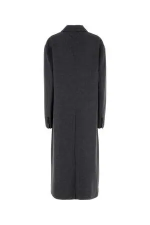 Prada Dark Grey Wool Blend Coat - Gray