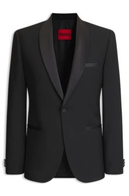 Hugo Shawl-collar Tuxedo Jacket In A Performance Wool Blend