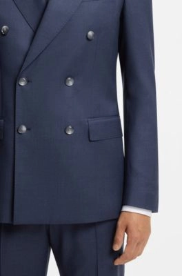 BOSS One Slim-fit Suit Jacket In Virgin Wool