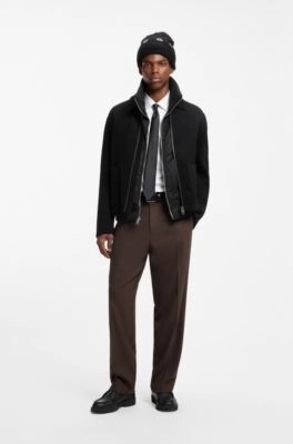 Hugo Regular-fit Jacket With Cropped Length