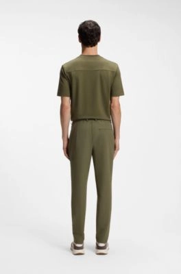 BOSS Tapered-fit Pants In Performance Stretch Fabric