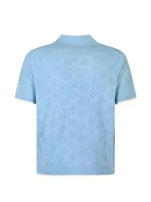 Casablanca Logo-patch Pointelle Polo Shirt