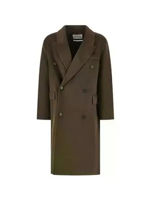AMARANTO Double-breasted Coat - Brown