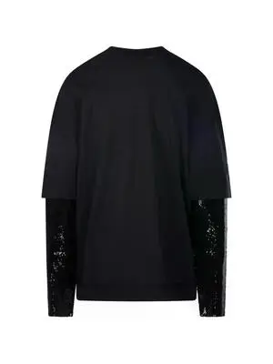 DARKPARK Sequin-embellished Layered-sleeve Sweater